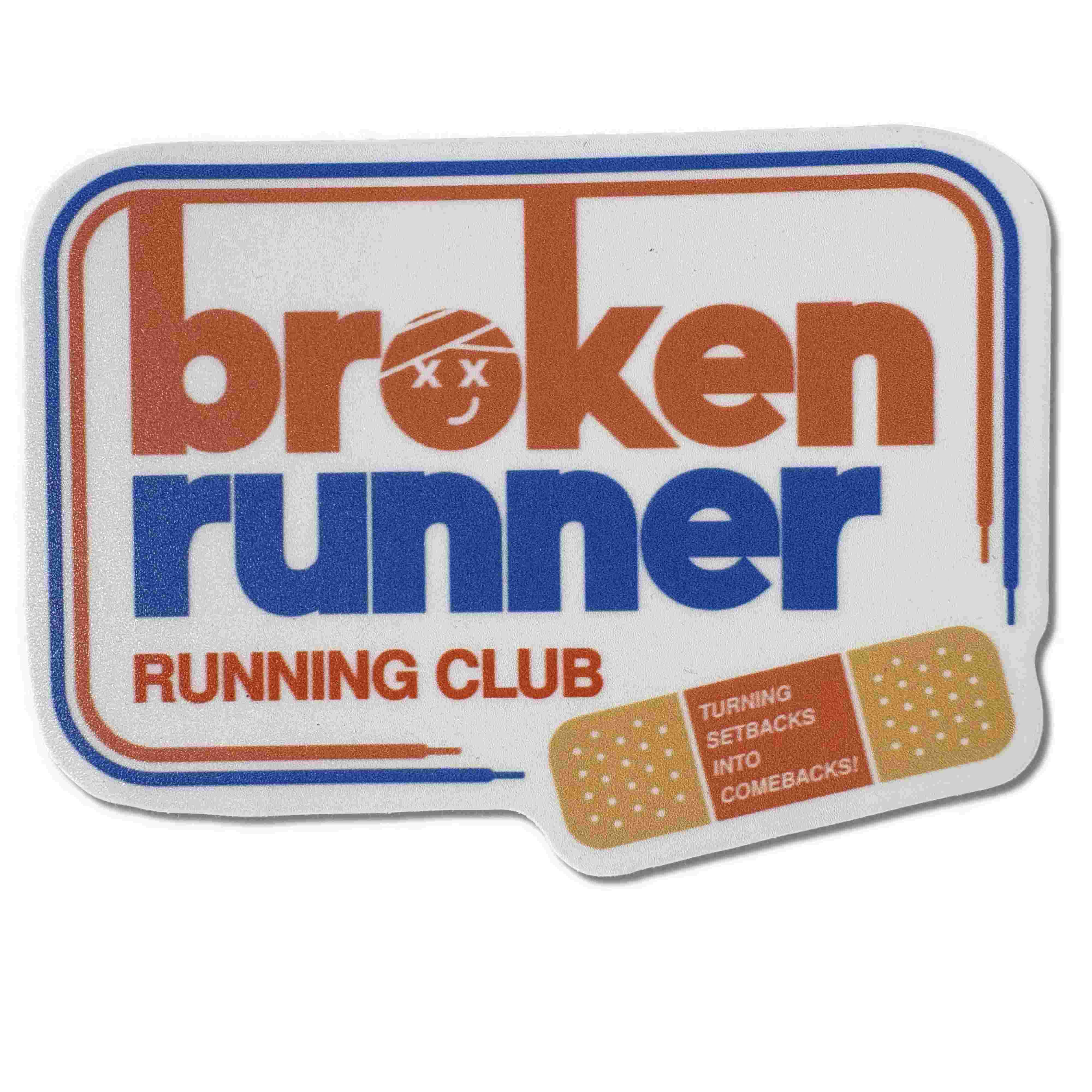 Broken Runner Running Club - Die Cut Vinyl Sticker – Runnerisms